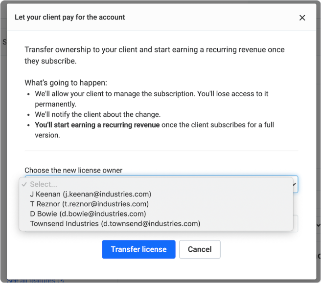 How to transfer payment to your customer