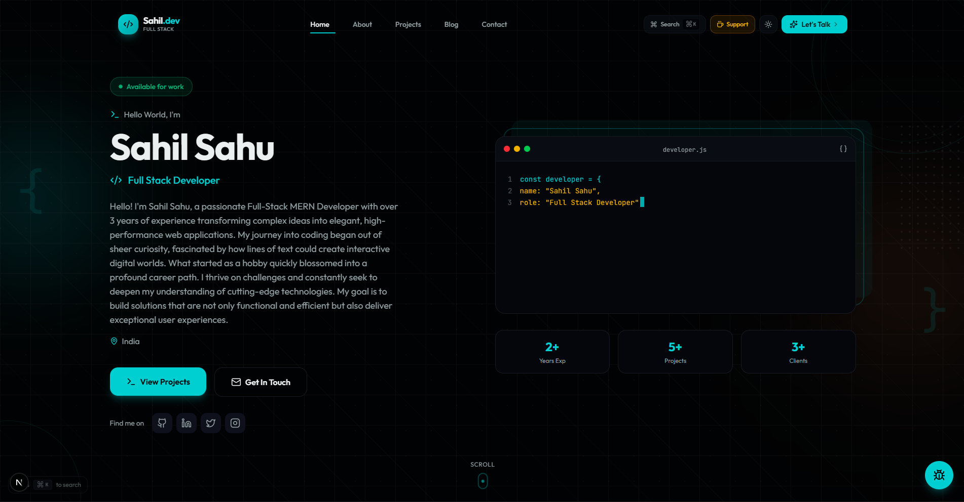 Projects | Sahil.dev