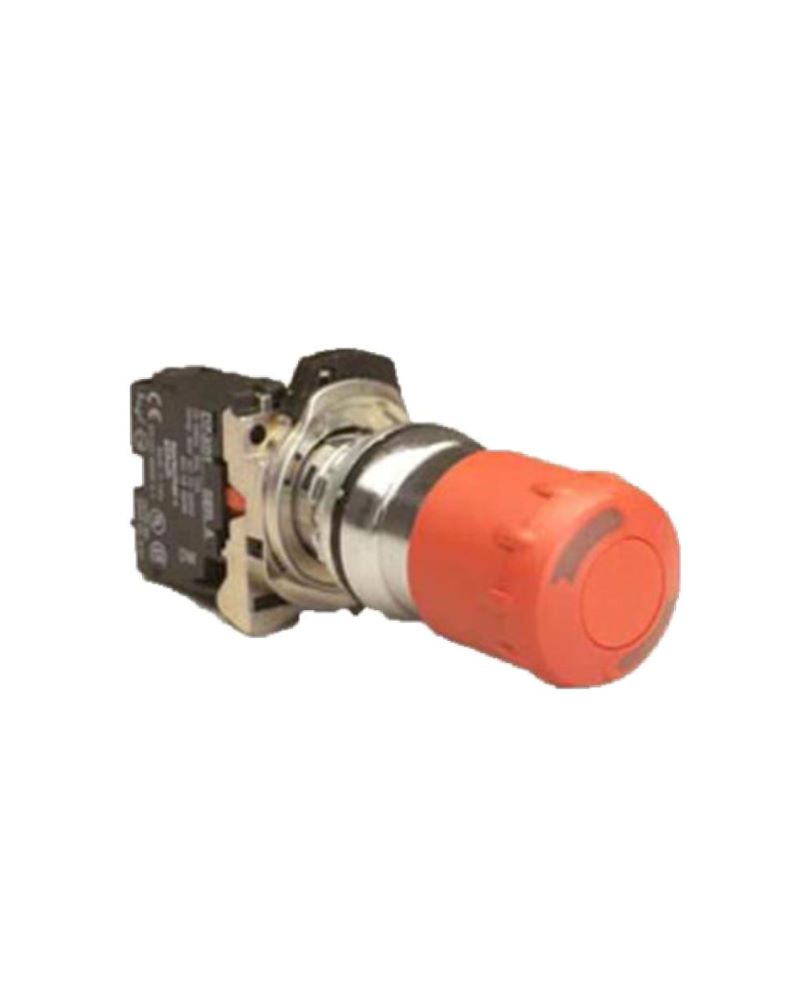 Push Button, 22.5mm Metal, Emergency Stop 30mm 1N/C - Allied Pumps