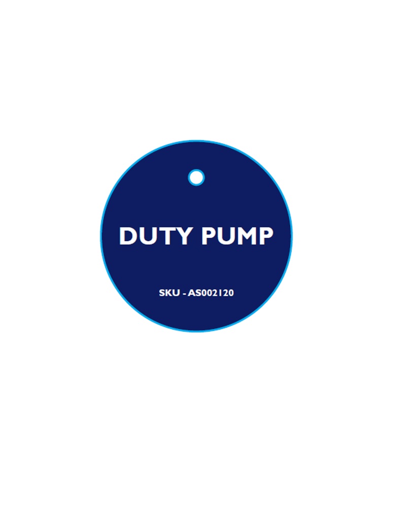 PVC Tag, Double Sided, Blue Background, White Lettering, 0.8mm, 40mm ...