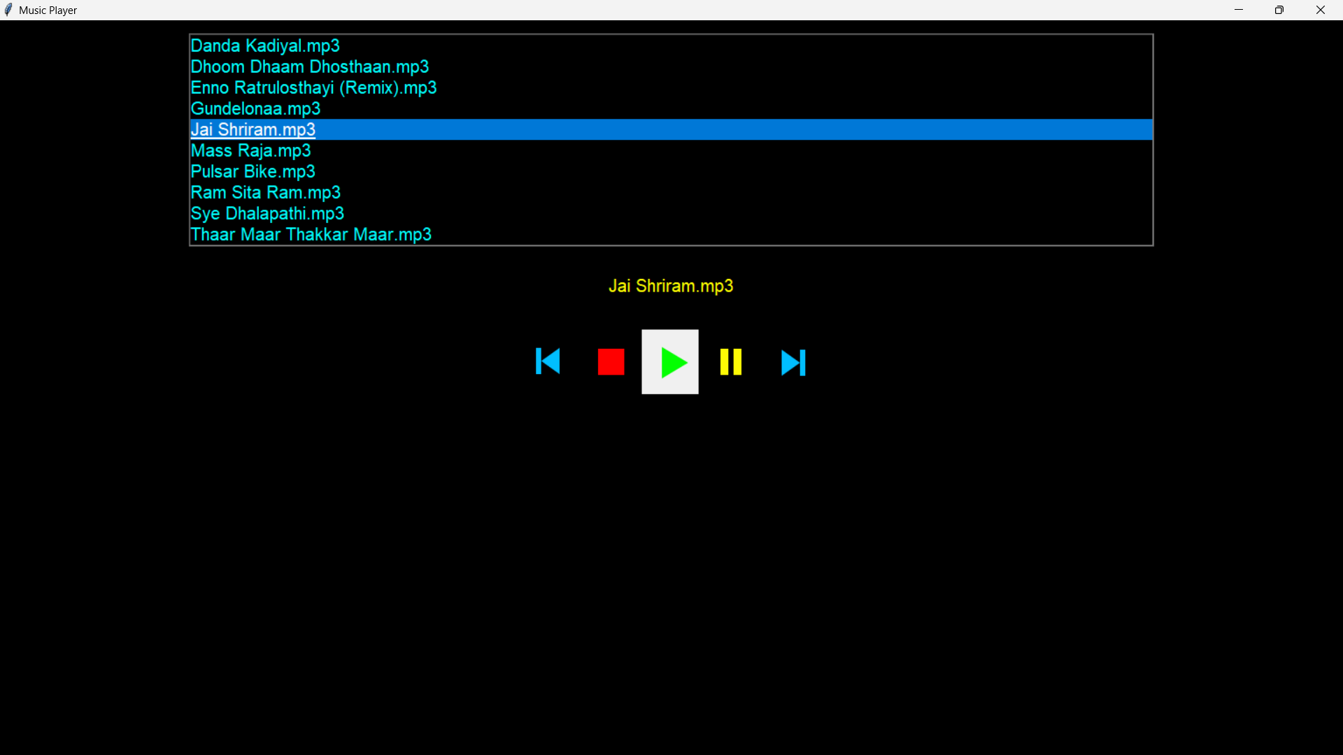 GitHub - peeruraj/Musicplayer: The Music Player Application is a Python-based software designed ...