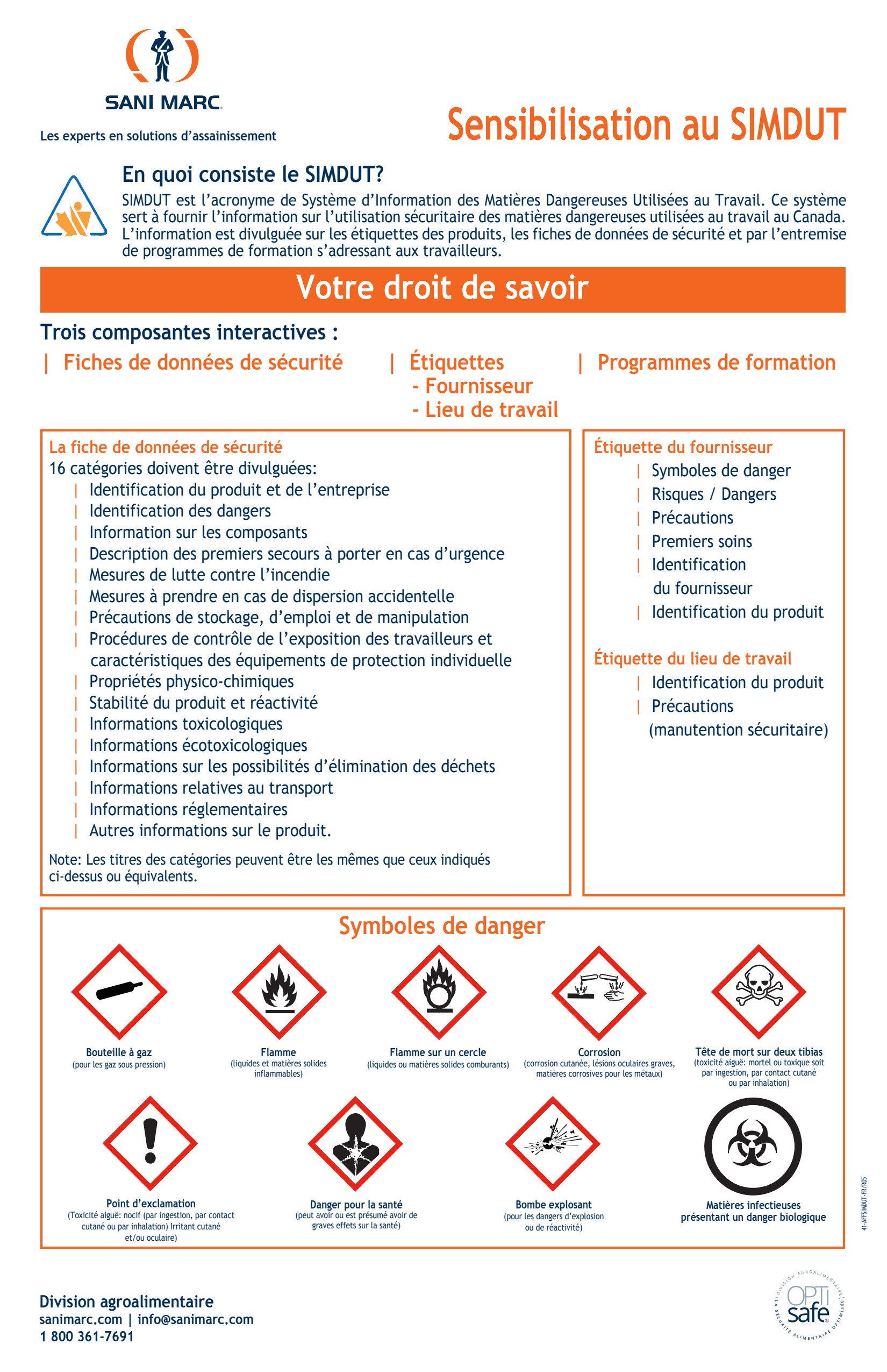 Documents, produits de nettoyage commerciaux | Sani Marc