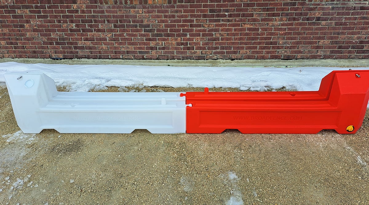 Slot Block Barrier - White - Broadfence