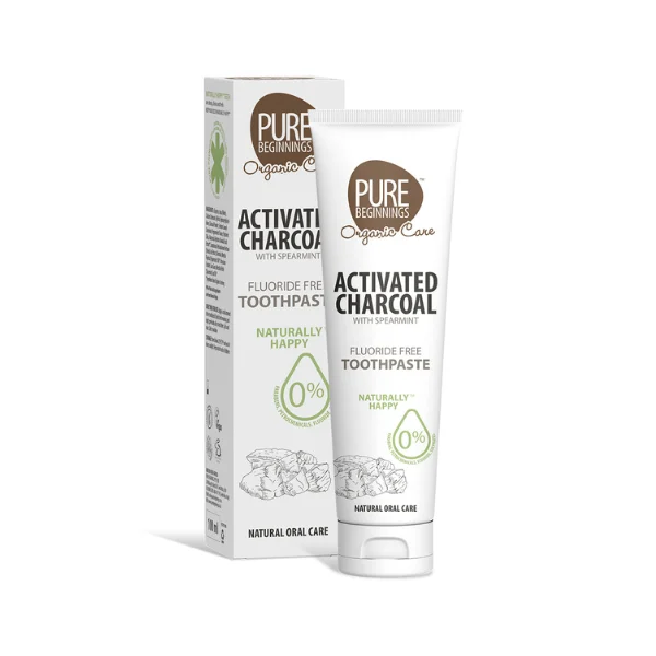Pure Beginnings Charcoal Toothpaste - Spearmint | The Harvest Market