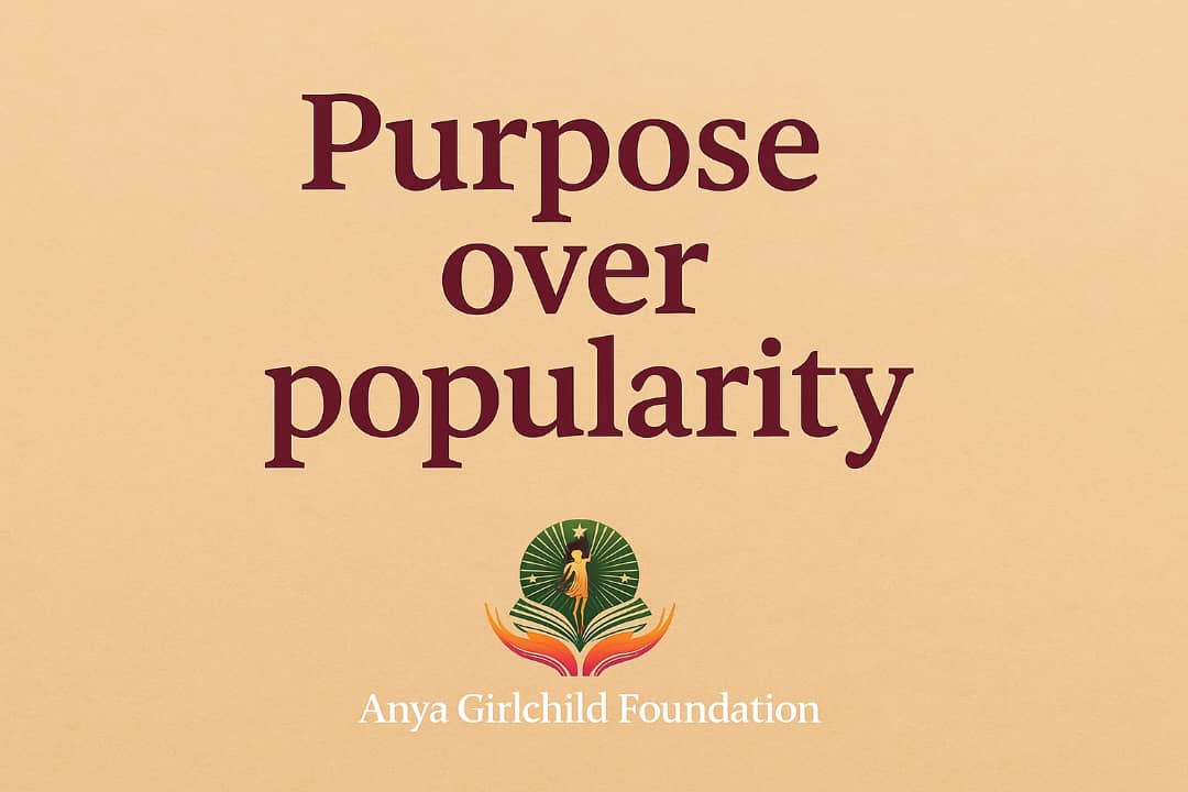 Purpose Over Popularity By Felicity Ijoga S Details