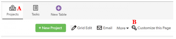 Updating the Default Table Home Page and Default Report Columns ...