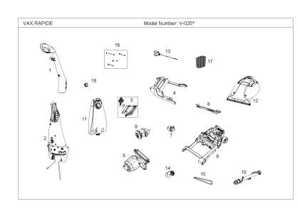 Vax V-025 Carpet Washer Spares | BuySpares