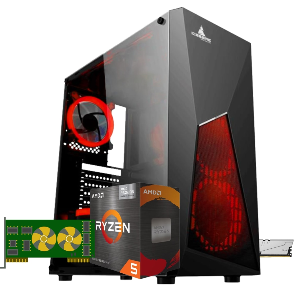 Ryzen 5 4600G DDR4 16GB Geforce RTX 3060 8GB 250GB Turbo Z8 Lite