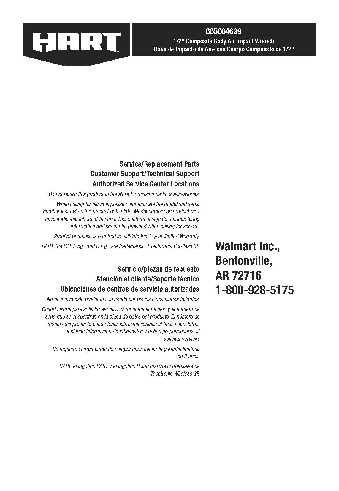 HART 1/2 in. Composite Body Air Impact Wrench, Powerful Twin-hammer ...