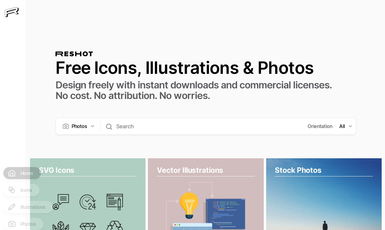 Reshot - Free icons, illustrations & photos [no attribution] | Resource.fyi