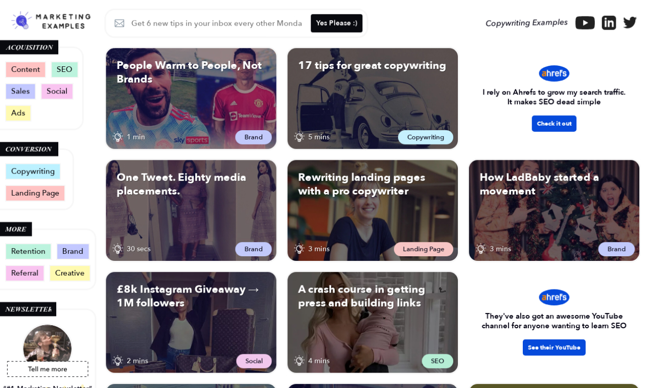Marketing Examples - A gallery of real world marketing examples ...