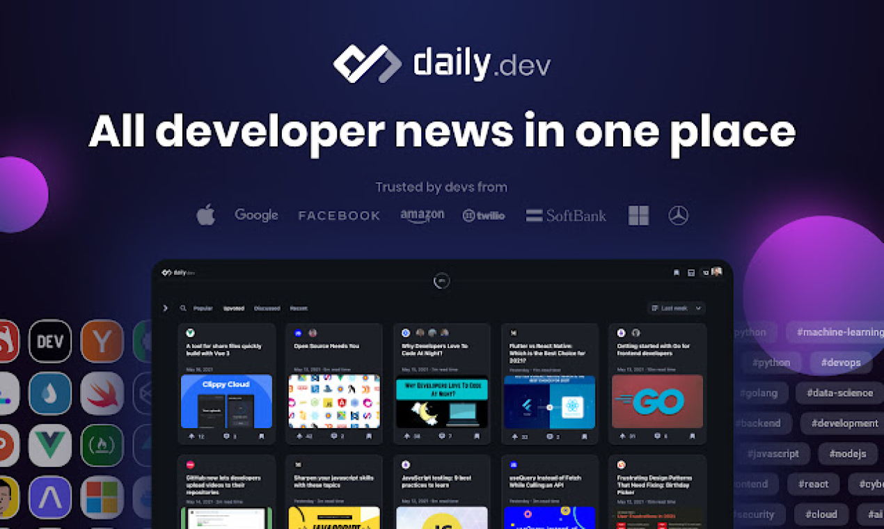 Daily.Dev - Get a feed of the hottest developer news. | Resource.fyi