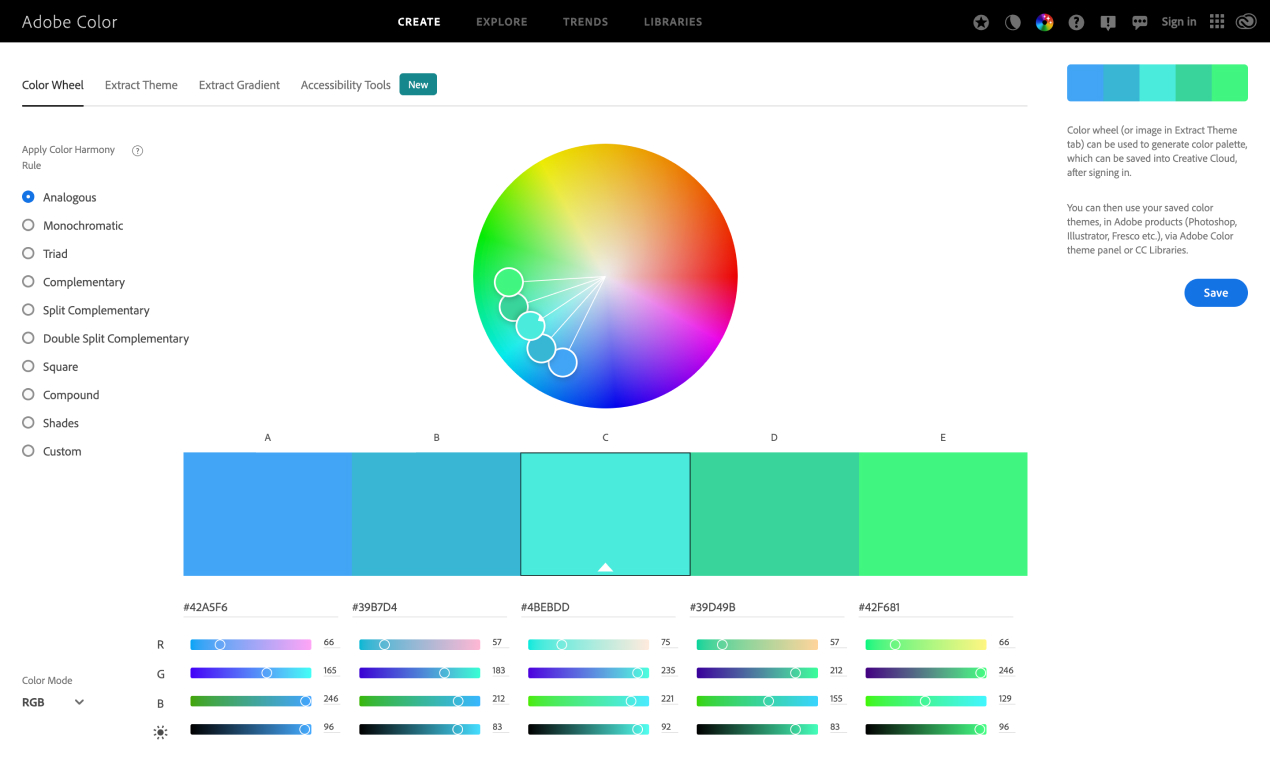 Adobe Color - A color palette generator | Resource.fyi