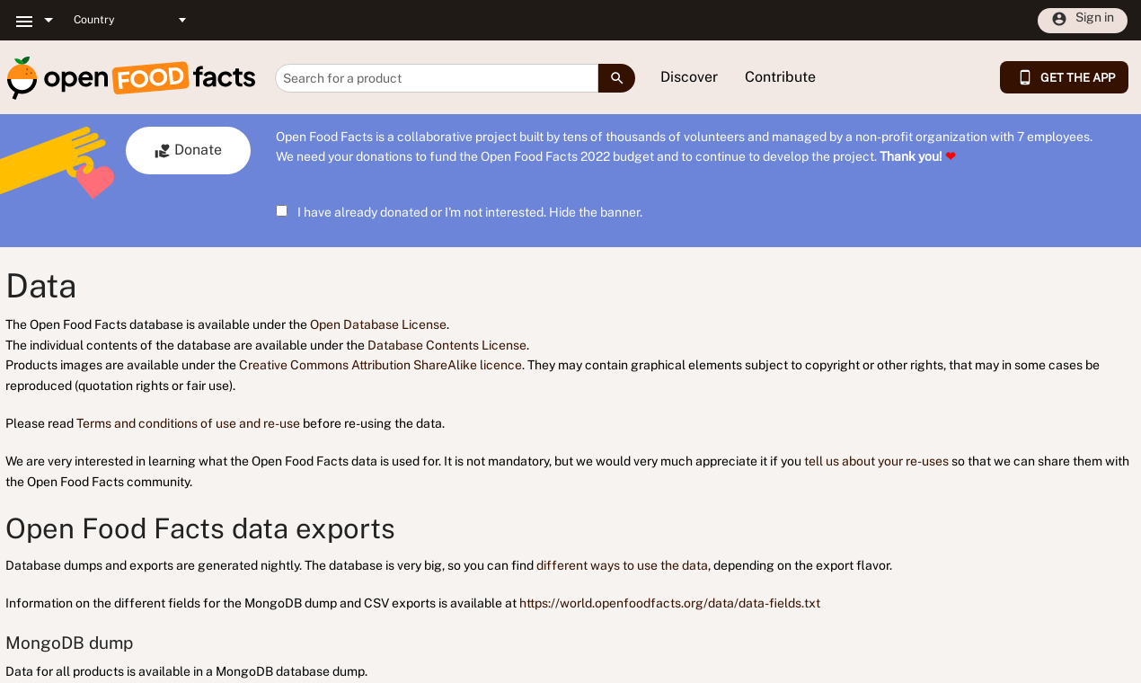 Open Food Facts - free Food Products Database | Resource.fyi