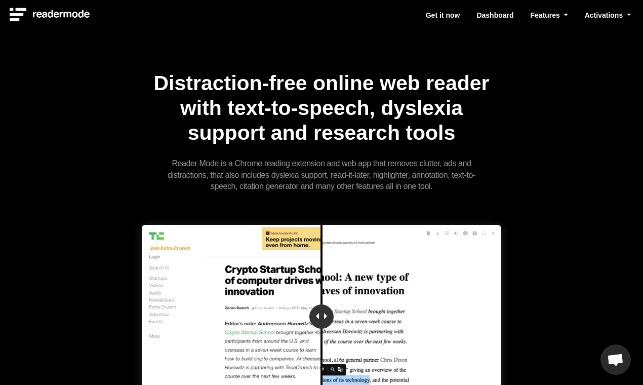 Reader Mode - Distraction-free online web reader with text-to-speech ...
