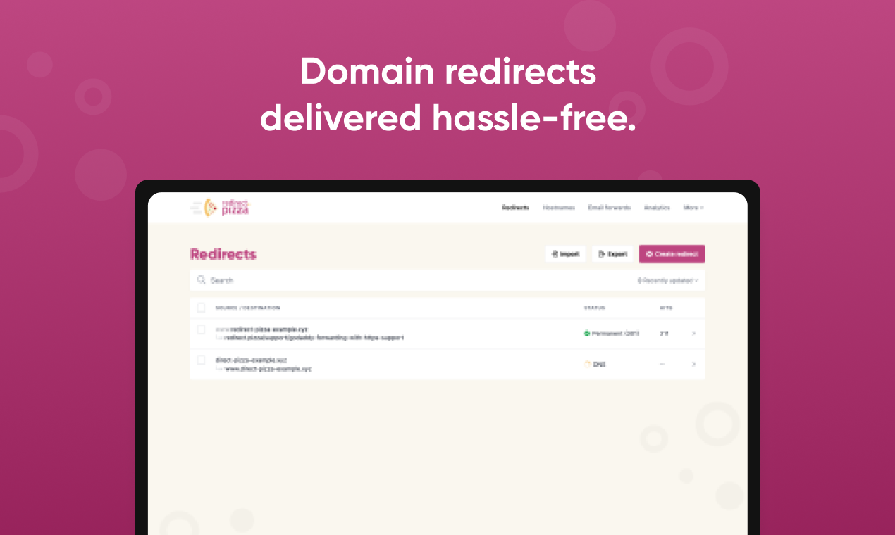 redirect.pizza - Domain redirects delivered hassle-free | Resource.fyi