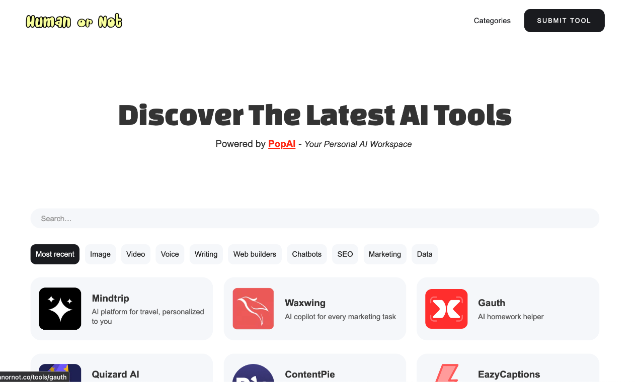 Human or Not - Discover The Latest AI Tools | Resource.fyi