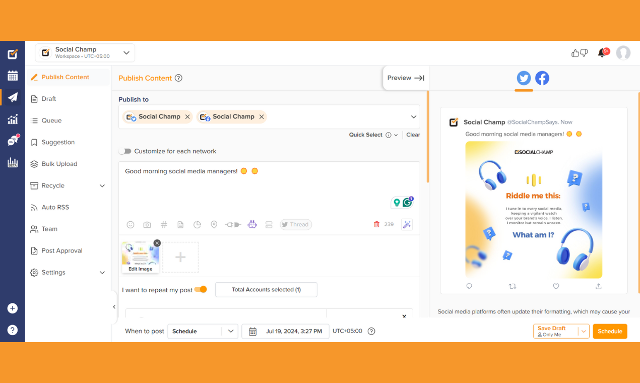 Social Champ - All-in-one Social Media Management Tool | Resource.fyi