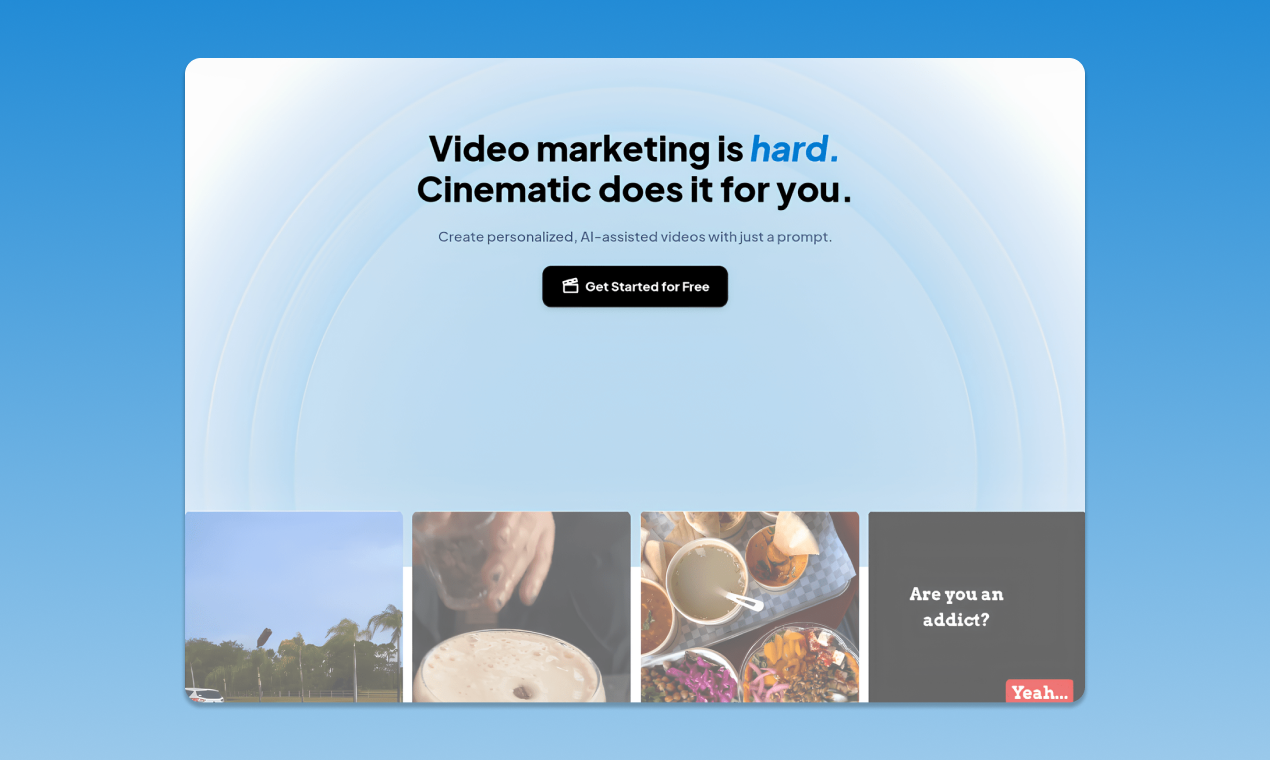 Cinematic - Generate short-form videos with AI | Resource.fyi