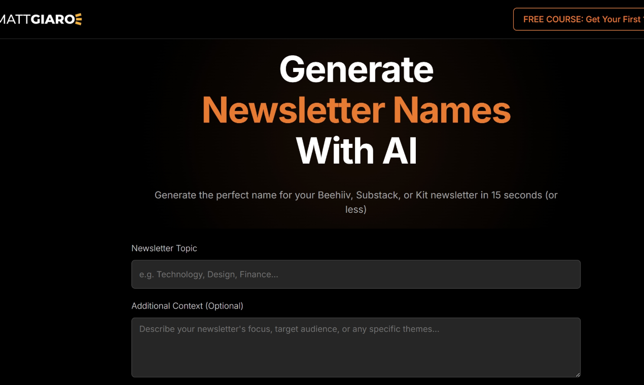 AI Newsletter Name Generator - Generate Newsletter Names With AI ...