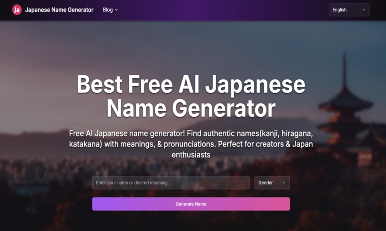 Japanese Name Generator - Best Free AI Japanese Name Generator ...