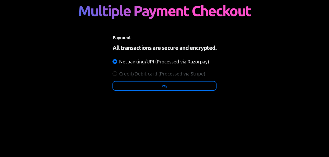 GitHub - Punithify/multiple-checkout-v2