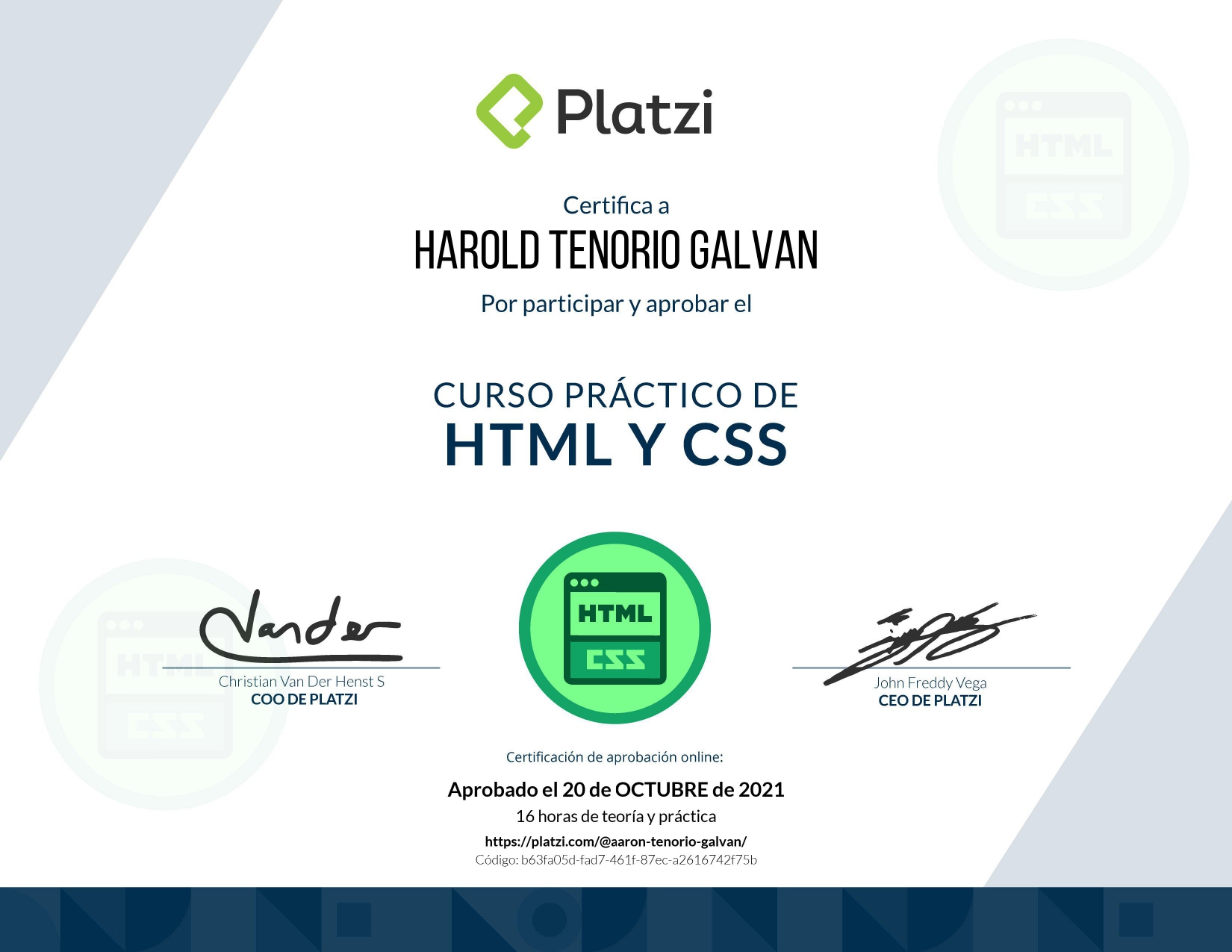 Harold Tenorio - FullStack Developer | Frontend Developer | Javascript | React | Redux | Node.js ...
