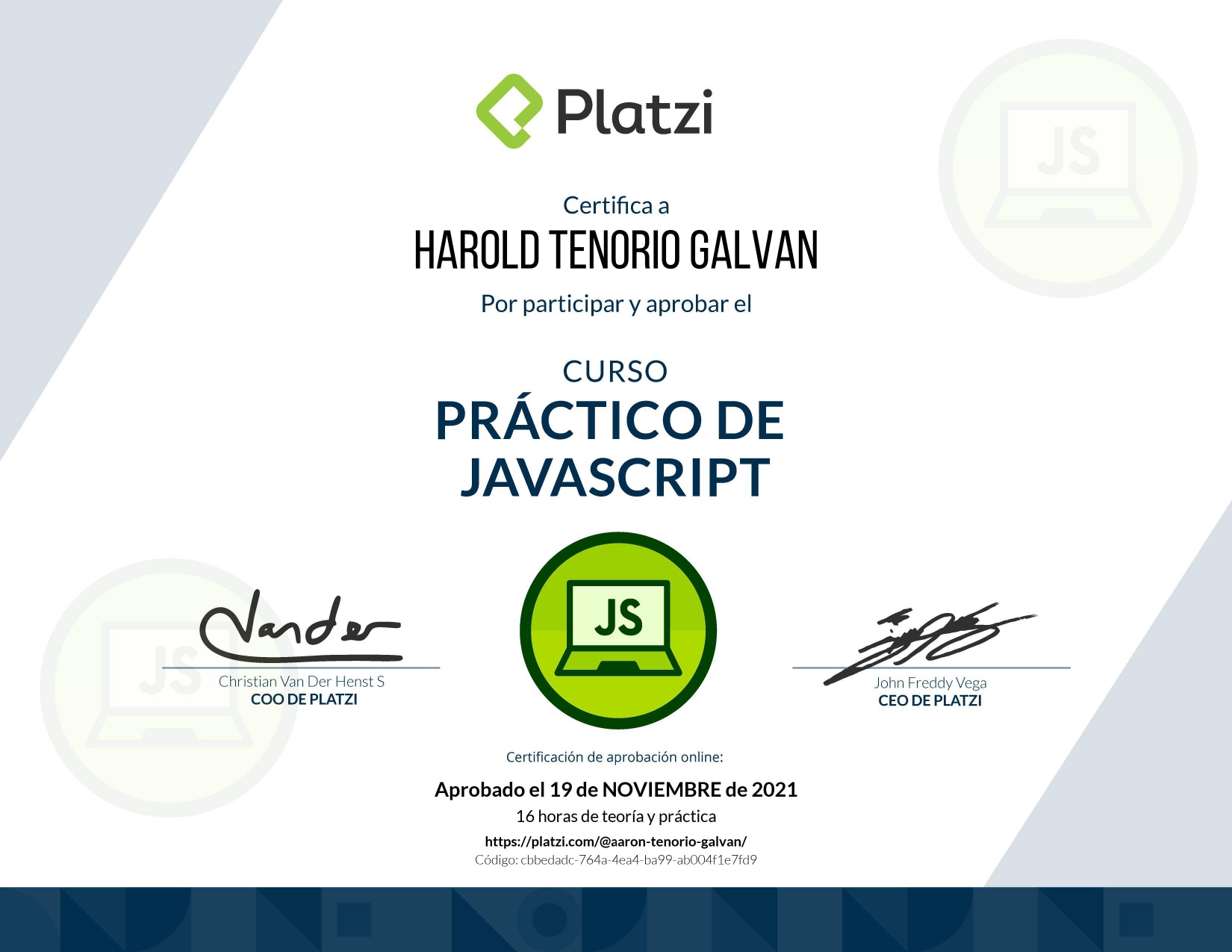 Harold Tenorio - FullStack Developer | Frontend Developer | Javascript | React | Redux | Node.js ...