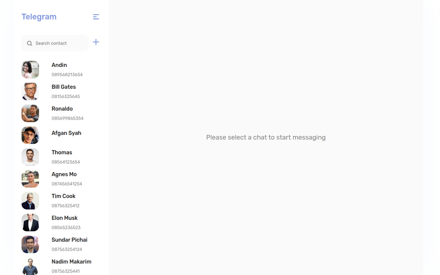 GitHub - noopik/telegram-clone: Telegram clone is a web site-based two ...