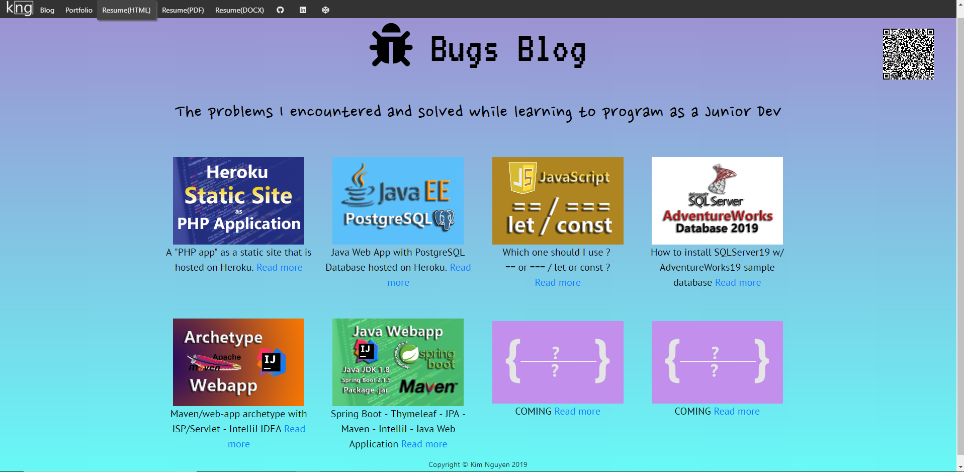 GitHub - kimnnguyen225/MyPortfolio: My Portfolio and Junior Technical Blog - HTML5, CSS4/CDN ...