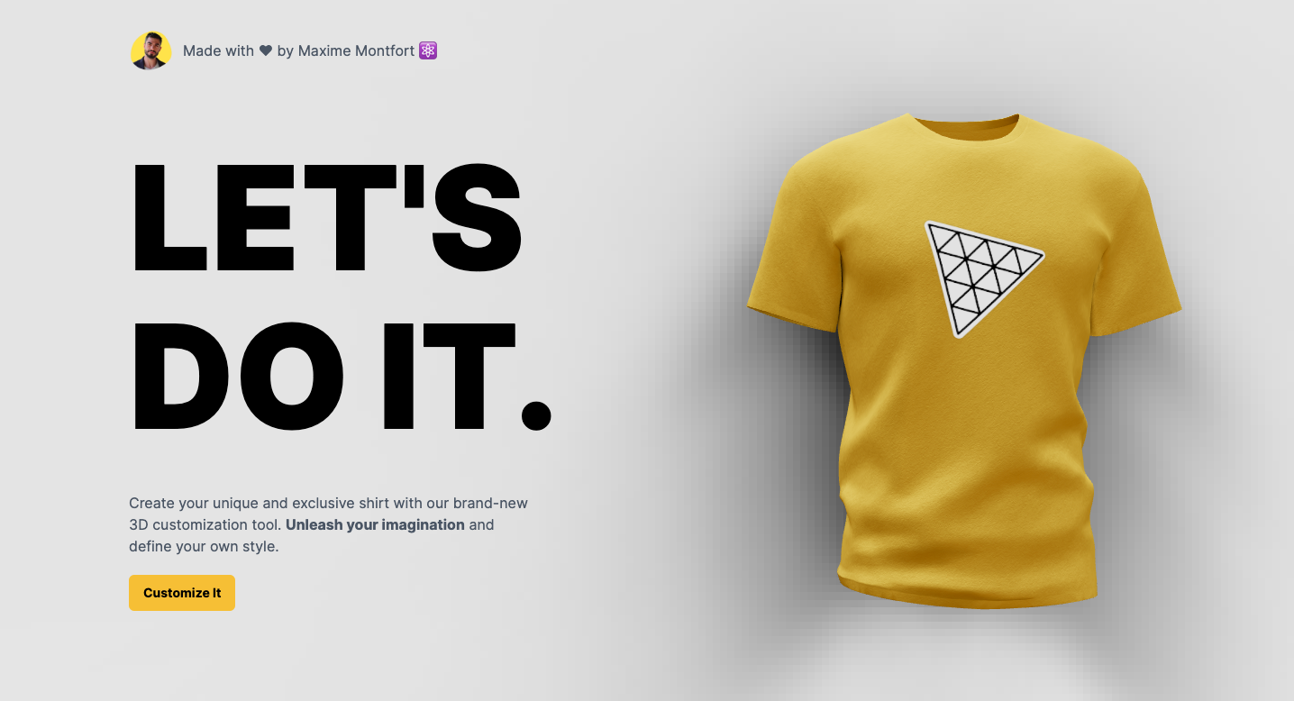 GitHub - reactinary/threejs-custom-shirt