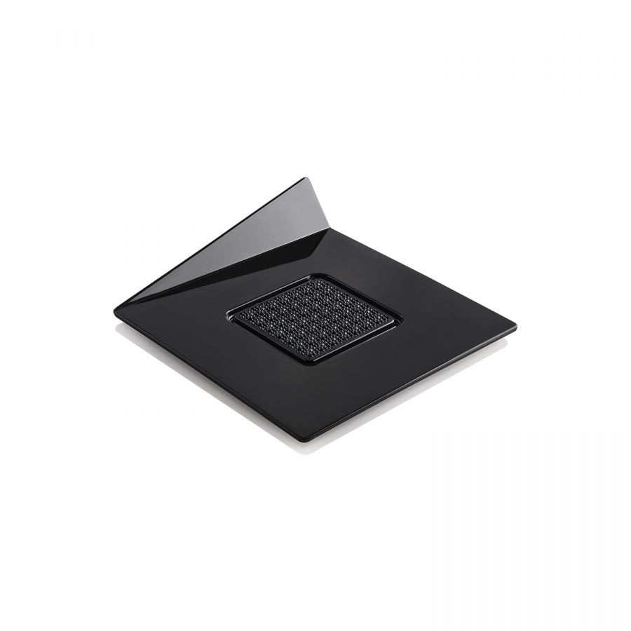 Set 100 Black Trays - Square 83x83 mm