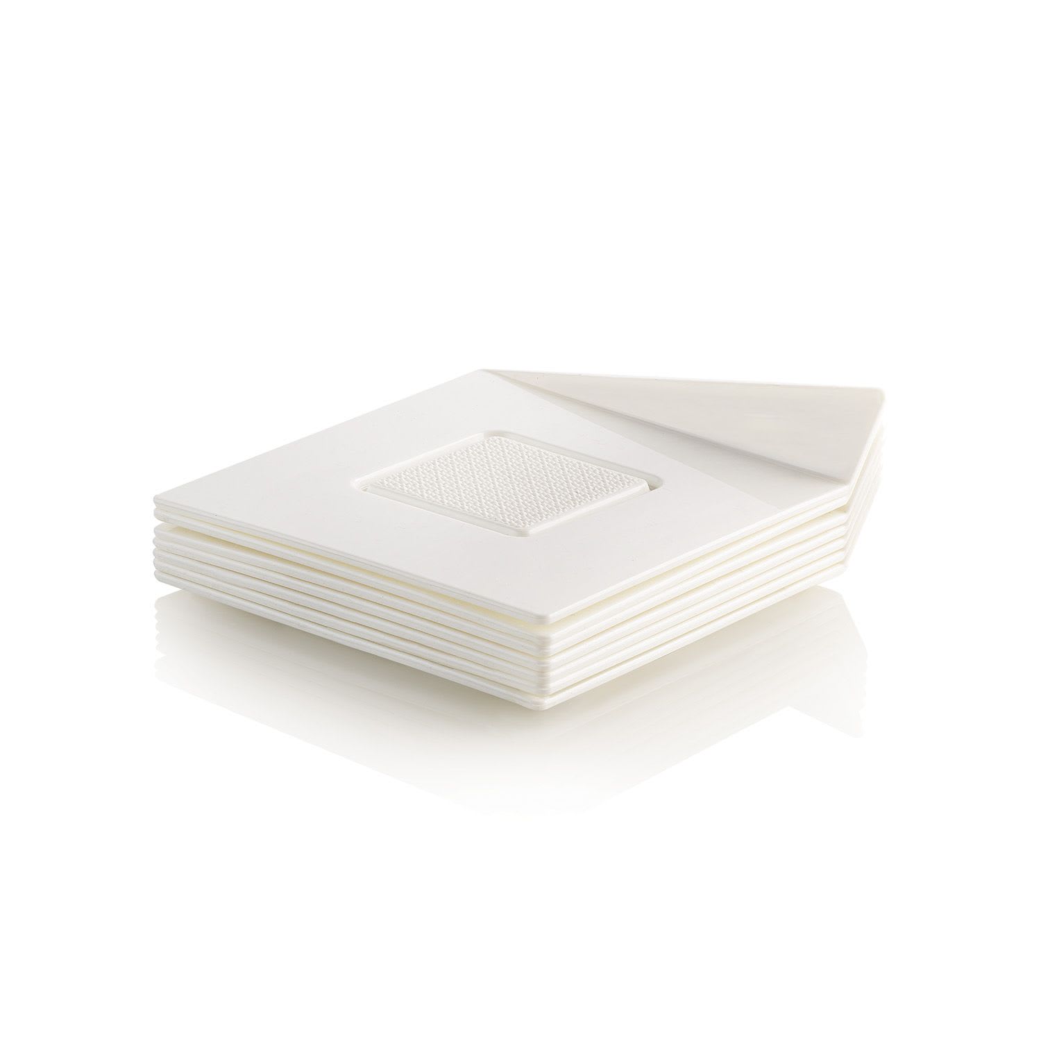 Set 100 White Trays - Square 83x83 mm
