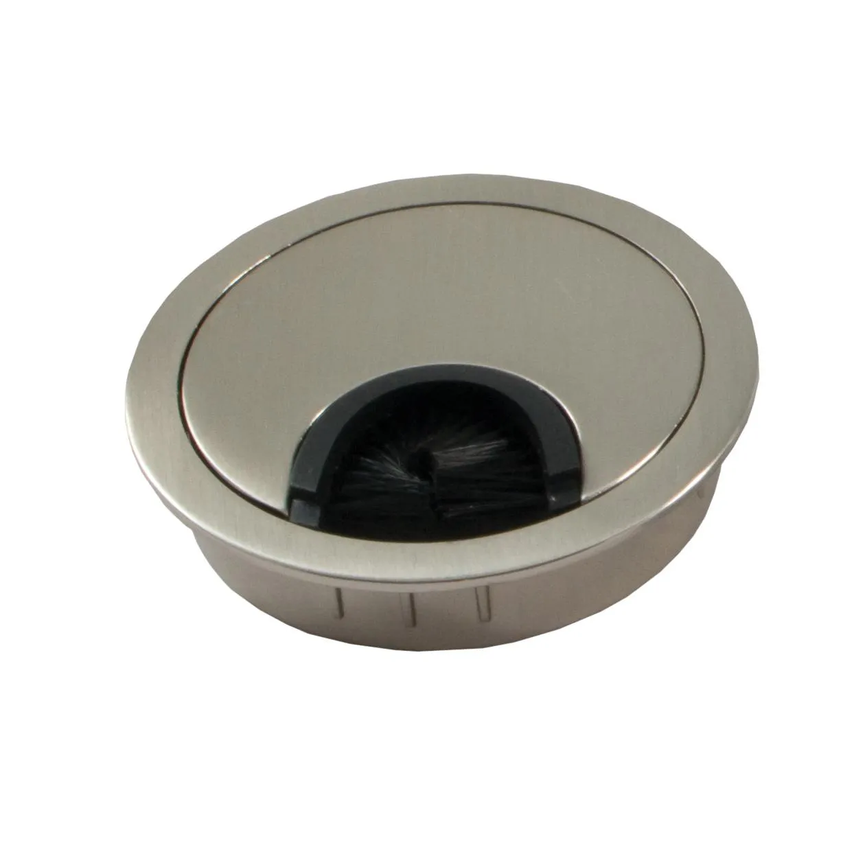 Metal Cable Entry Cover, Round, 80mm Diameter, Brushed Nickel ...