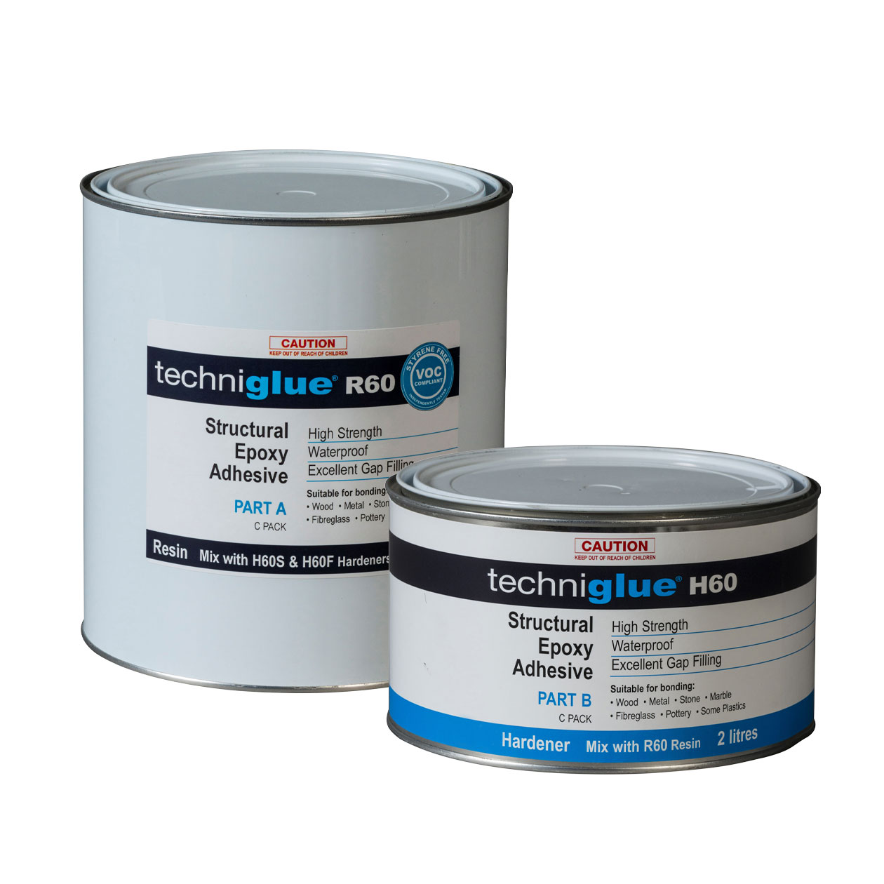 Techniglue CA, Epoxy Adhesive, Slow Hardener Kit, 6 Litre - Furnware Group