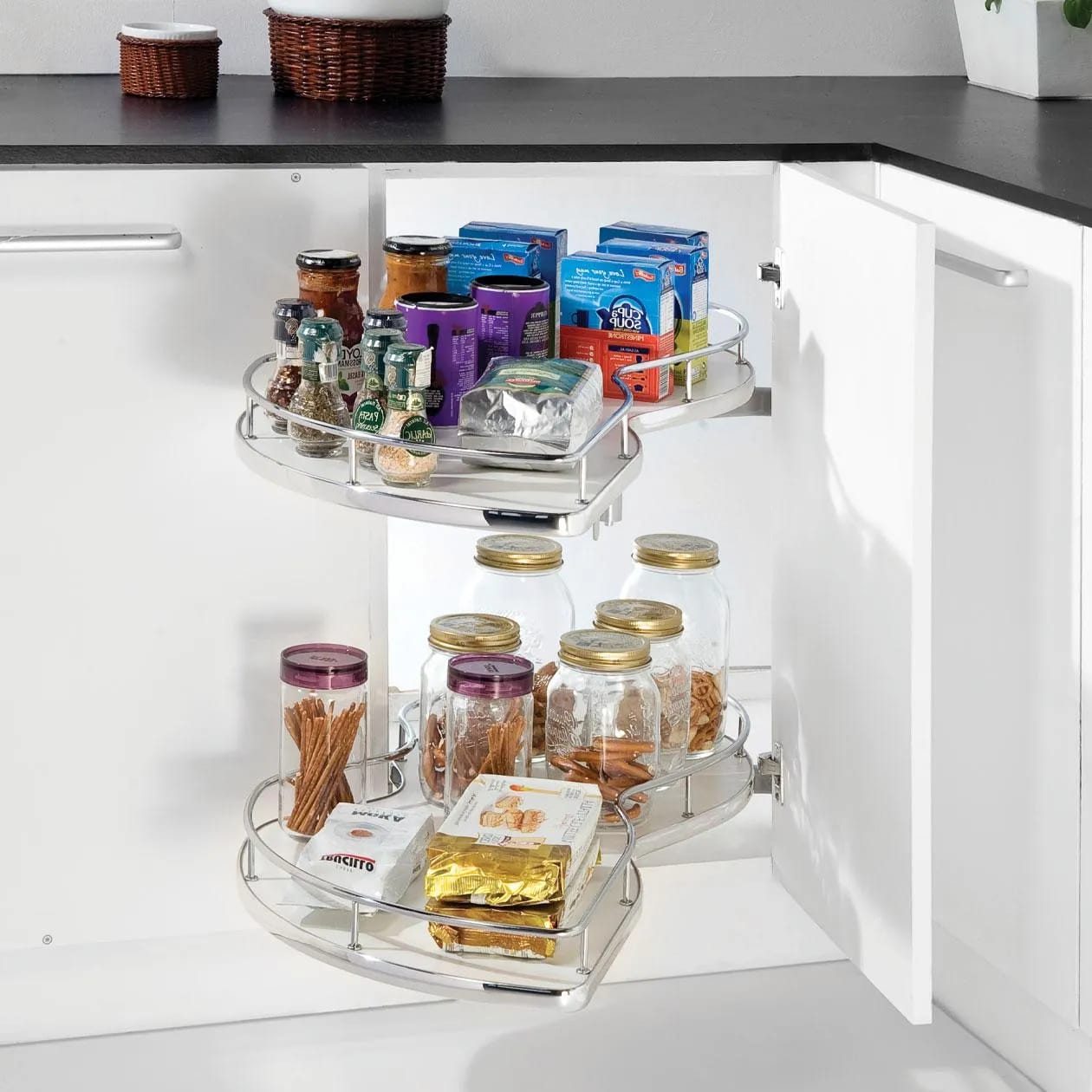 Giamo, Swift Corner Unit, 2 Shelf, Solid Base, To Suit 450mm Door, Left ...