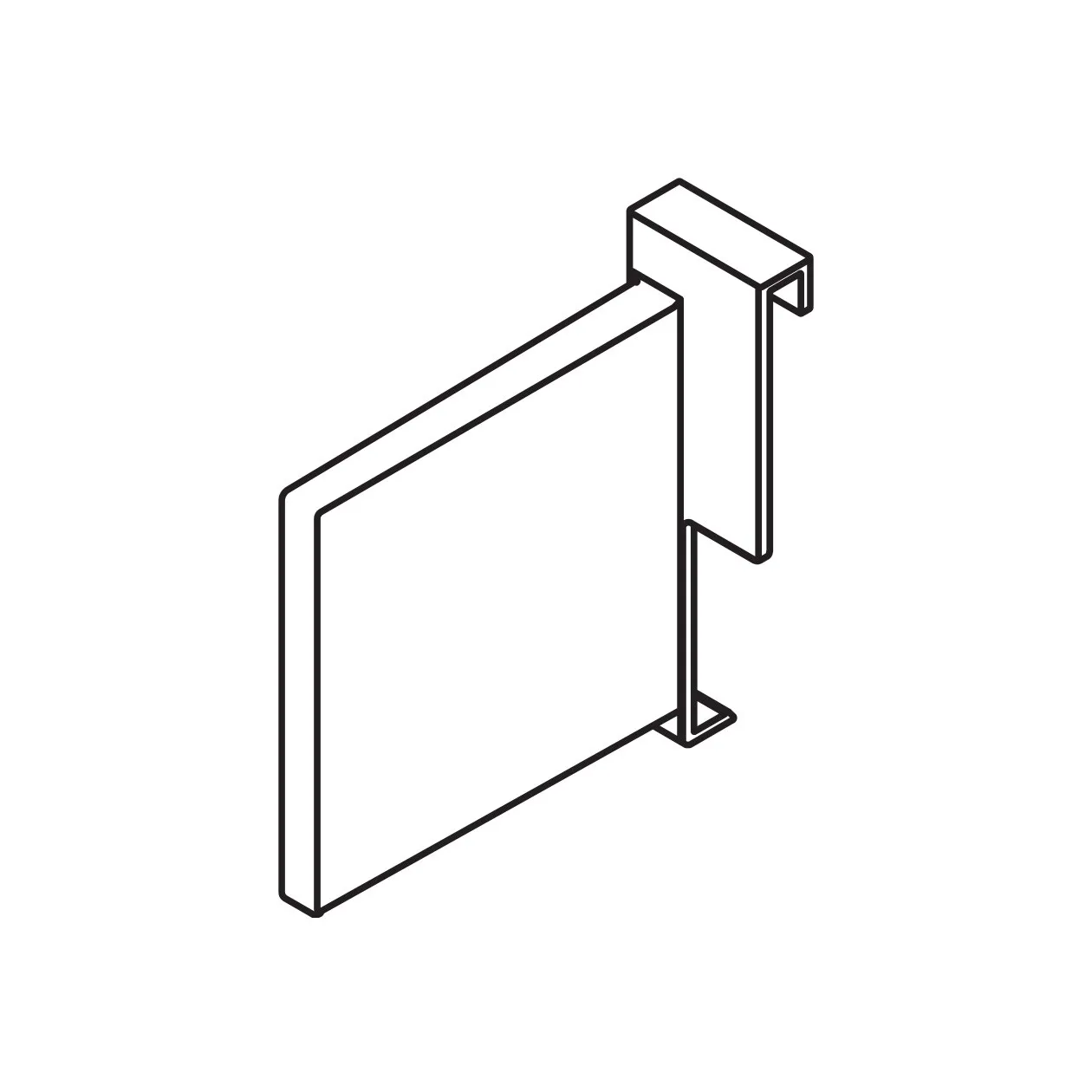 Harn Ritma Cube Square Profile Lateral Divider White - Furnware Group