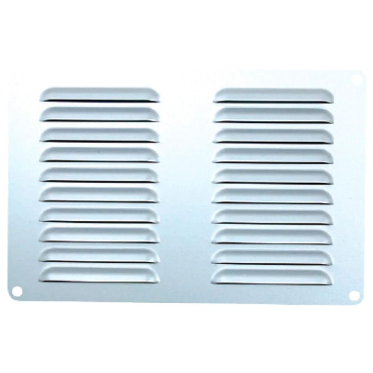 Aluminium Pressed Vent, 225mm x 150mm, Silver - Furnware Group