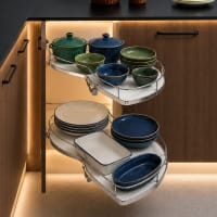 Giamo, Swift Corner Unit, 2 Shelf, Solid Base, To Suit 450mm Door ...