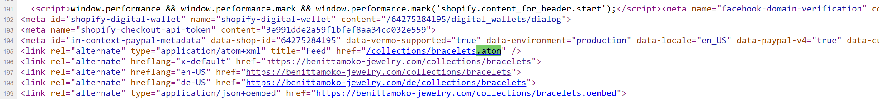 How to remove.atom URLs on Shopify?