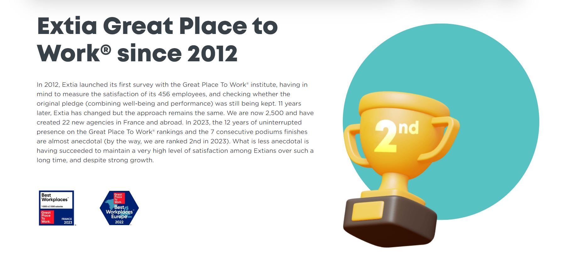 Extia | Great Place To Work® since 2012