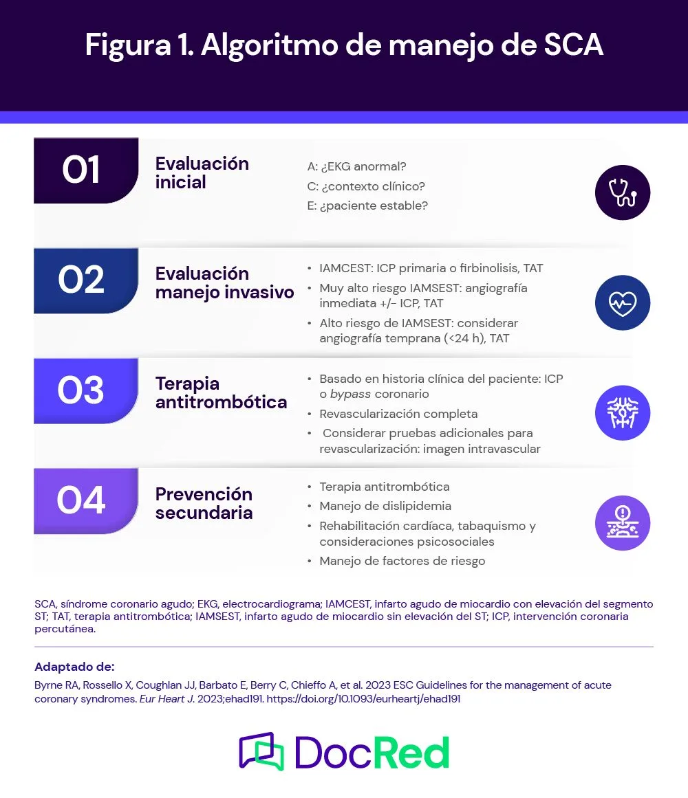 Guía europea del manejo de síndrome coronario agudo, 2023 - Docred