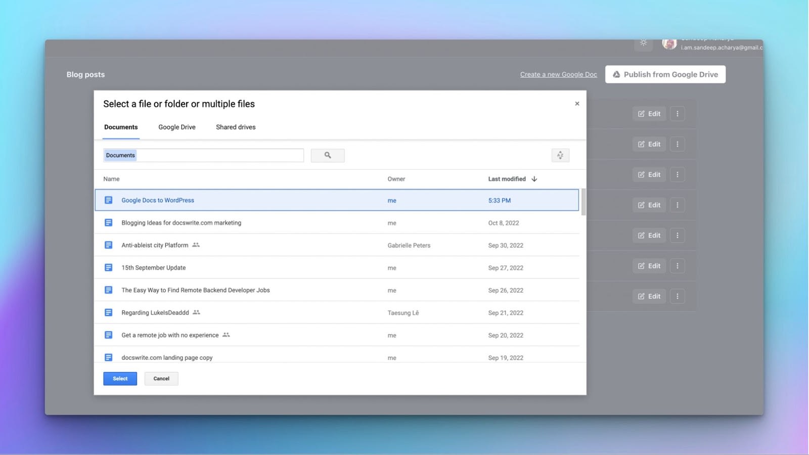 How to Instantly Upload Google Docs to WordPress How to Instantly Upload Google Docs to WordPress