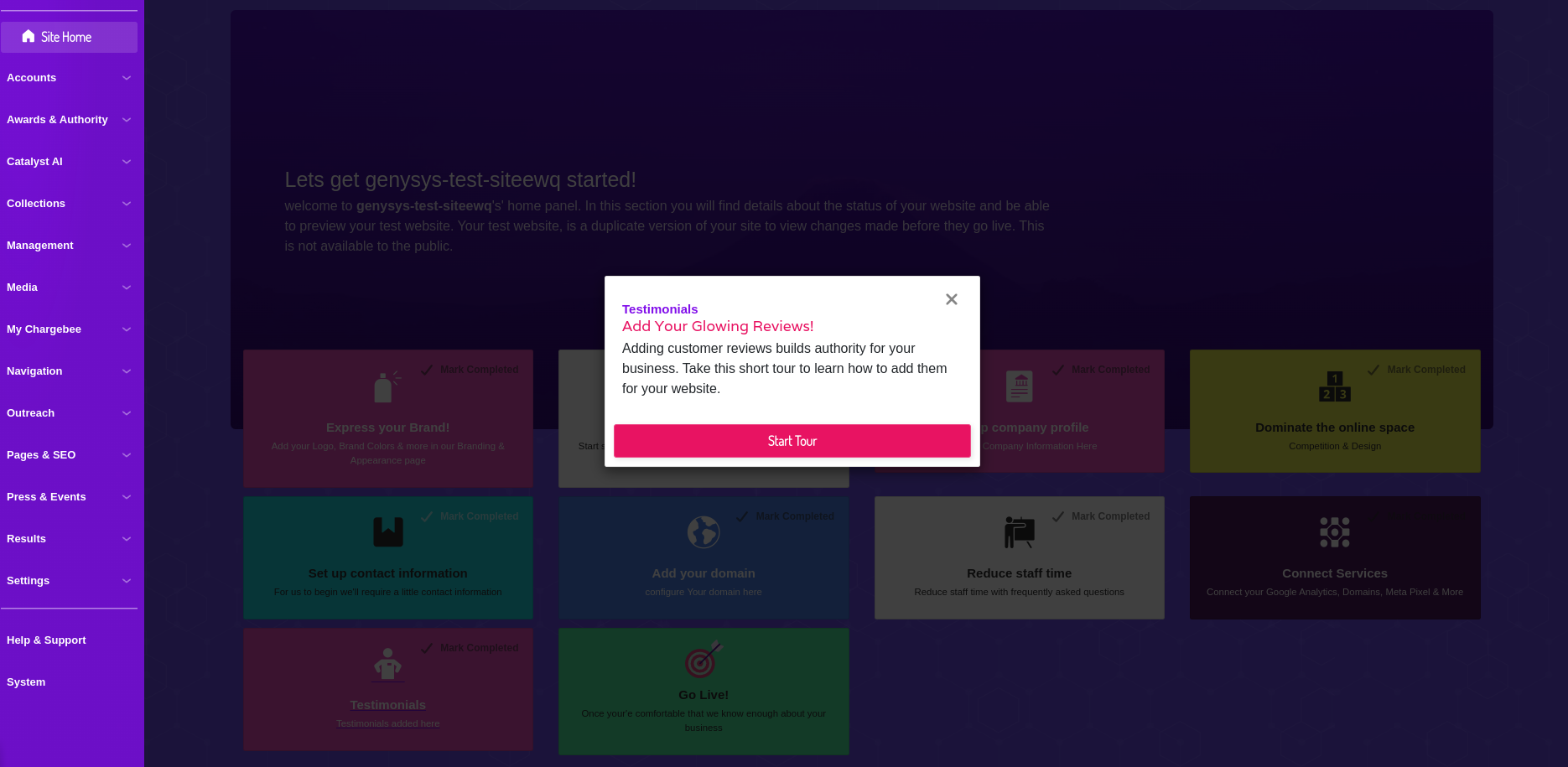 Create Landing Page Website | Genysys Engine