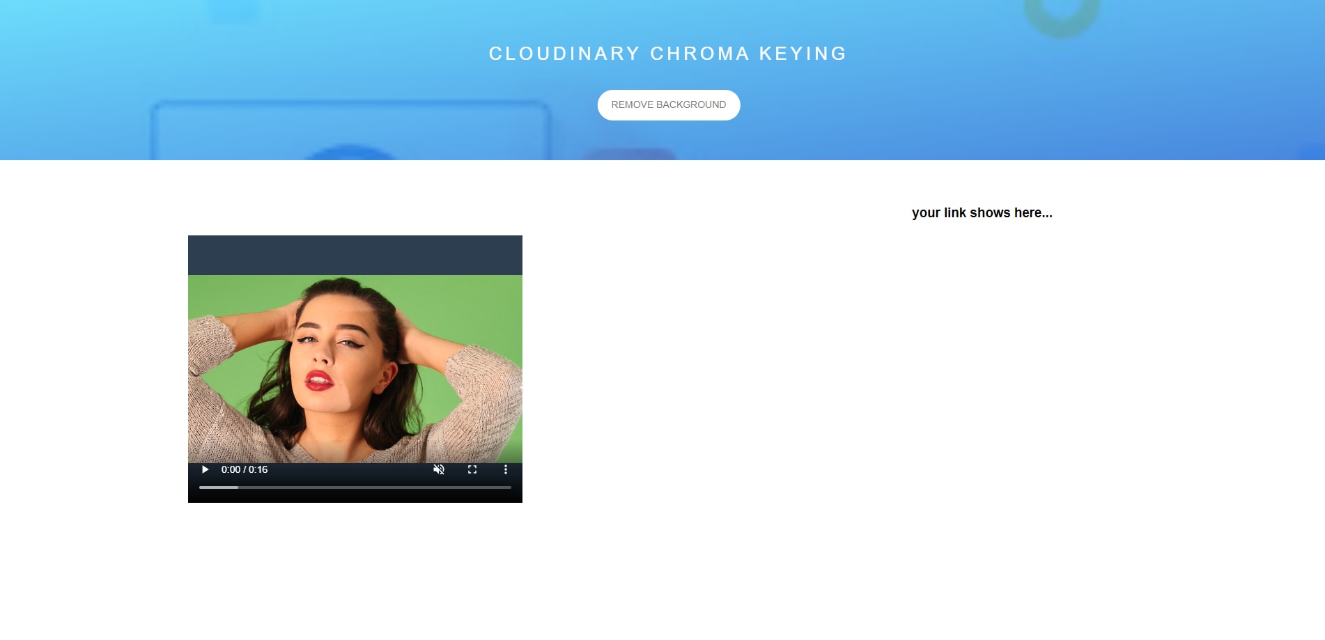 Using Next.js to Remove Video Background Colors