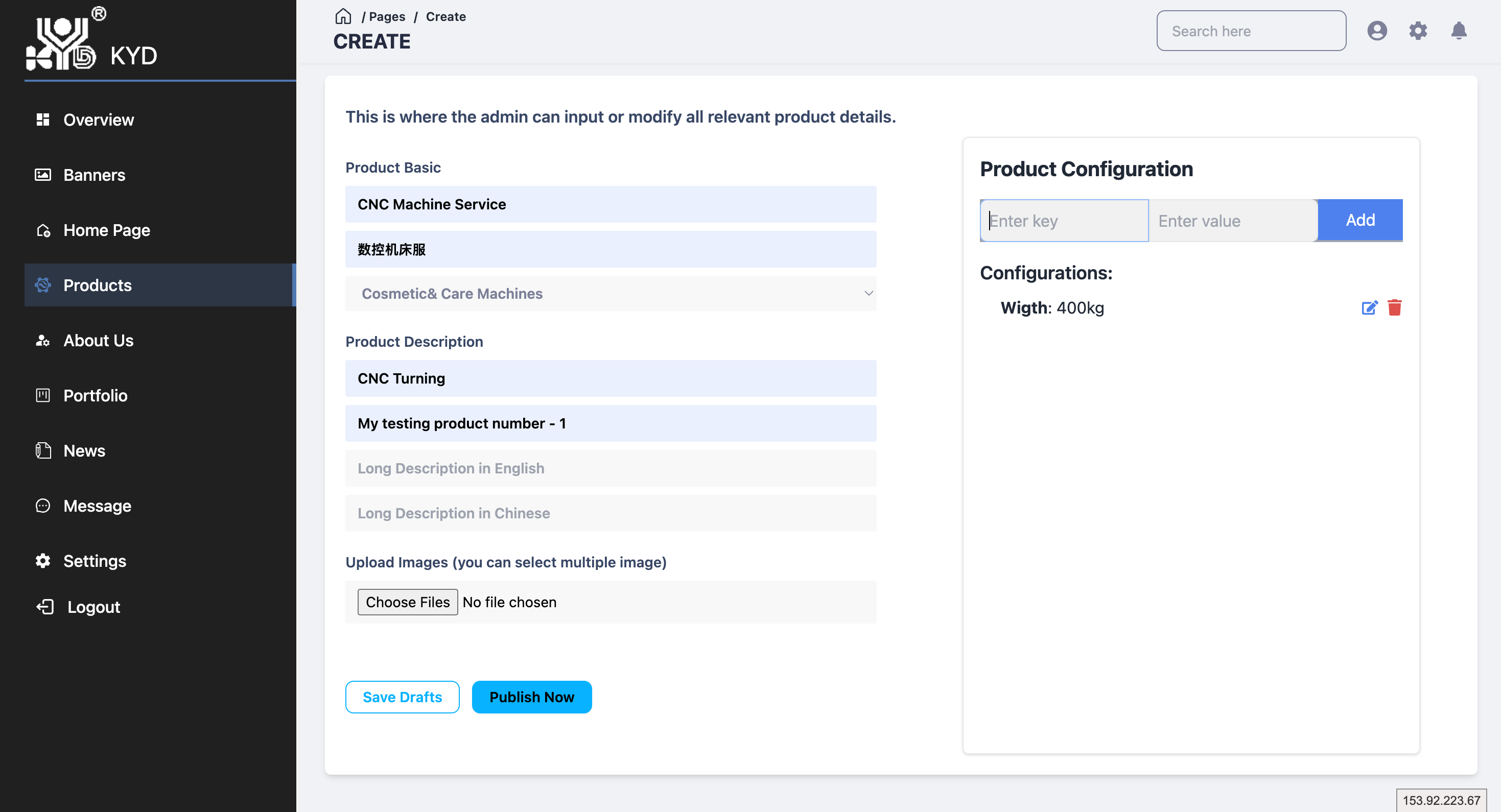 GDKYD – Dynamic Website Management Dashboard