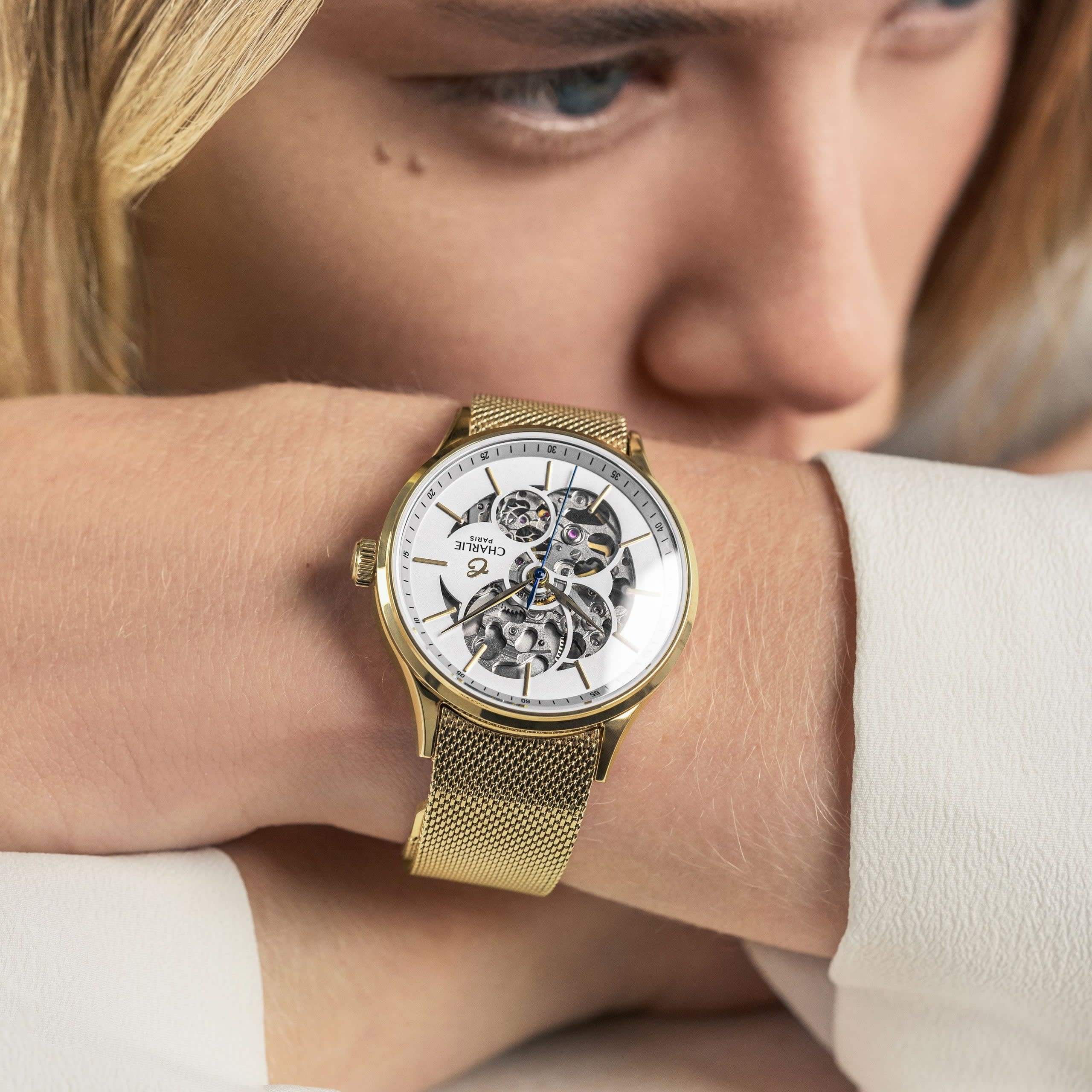 Charlie Paris Initial 36 – Skeleton – Or – World Watch Museum – L ...