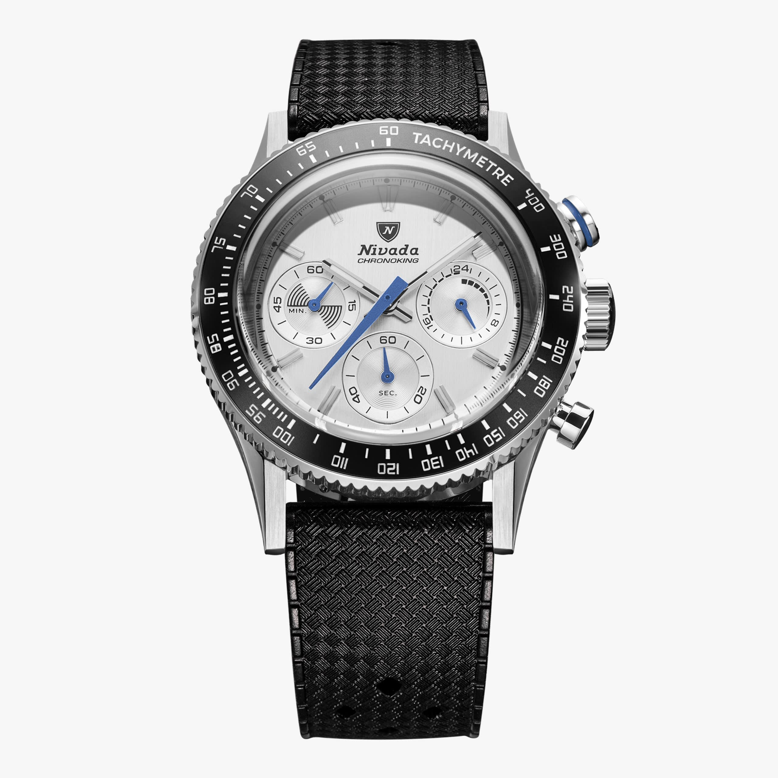 Nivada Chronoking Mecaquartz Racing Grey – Black Racing Strap – World ...