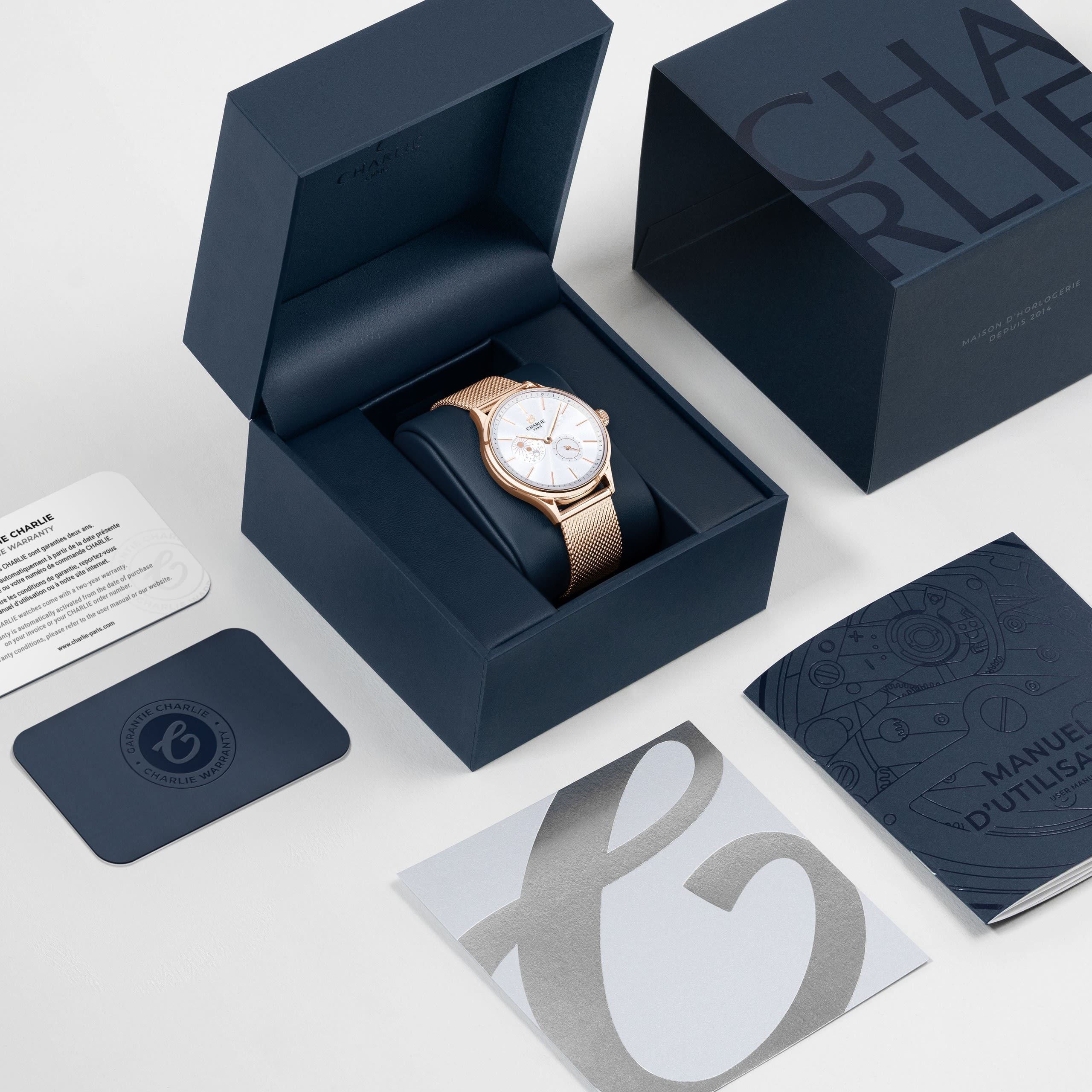 Charlie Paris Initial 36 – Jour/Nuit – Or rose | World Watch Museum