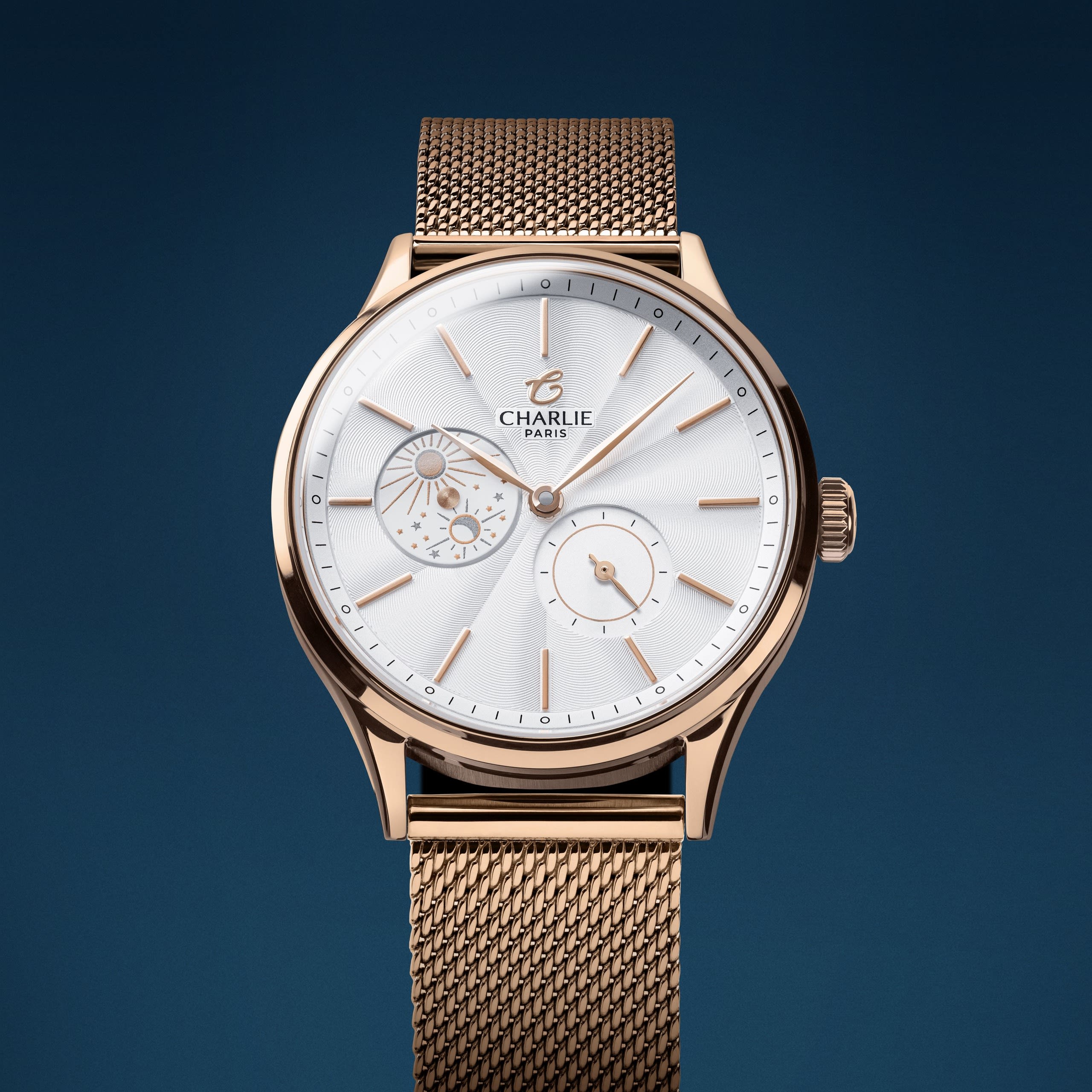 Charlie Paris Initial 36 – Jour/Nuit – Or rose | World Watch Museum